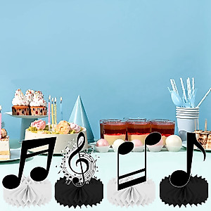 Musical Notes Party Table Decorations 11Pcs Music Party Honeycomb Centerpieces for Music Notes Theme Birthday Party Baby Shower Supplies