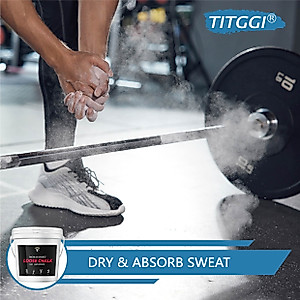 TITGGI 1 lb Gym Chalk Bucket - Includes Chalk Powder and A Chalk Ball - Multi-Purpose Hand Chalk for Rock Climbing Chalk, Gym Chalk, Weight Lifting Chalk and More