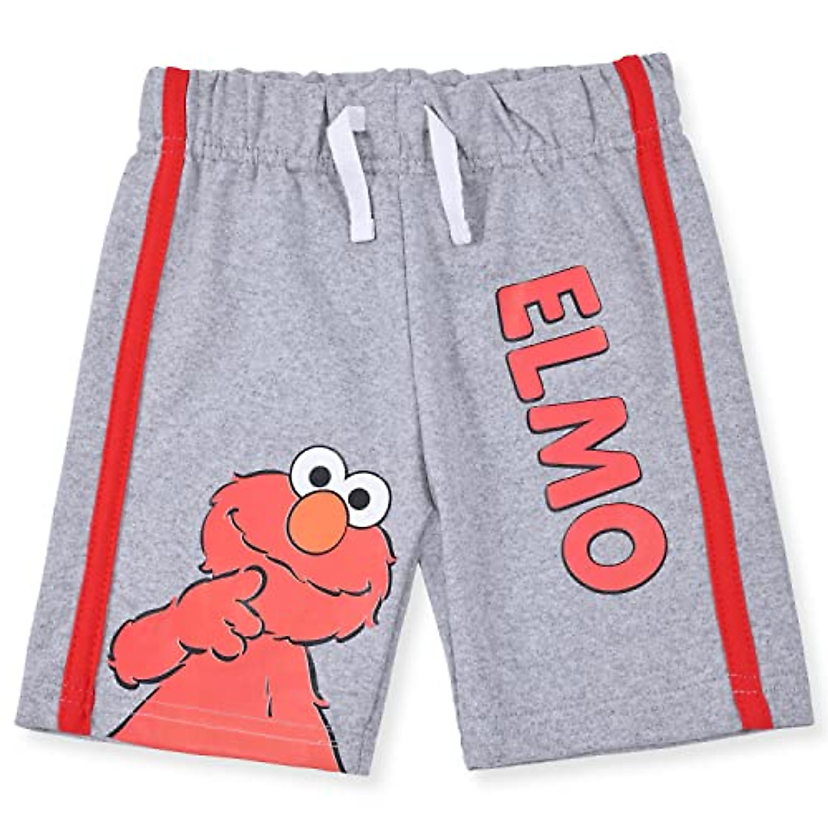 Sesame Street Boys Elmo 2 Pack Shorts for Baby Boys and Toddler Boys – Red/Grey