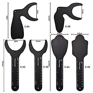 Angzhili 6 Pcs Dental Contraster Intraoral Photographic Dental Black Background Board Dental Photo Contrast Kit