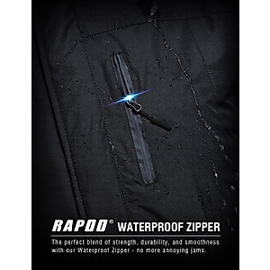 Rapoo Winter Coats for Men - Waterproof Windbreaker Jackets, Fleece Warm Snowboard Ski Coats, Dark Grey, XL
