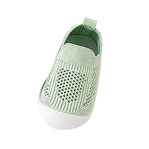Lykmera Infant Toddler Shoes Hollow Out Breathable Socks Shoes Sole Non Slip Wear Out Toddler Floor Shoes Walking Shoes (Green, 11)