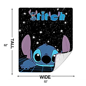 Cartoon Throw Blanket Flannel Blanket Soft Cozy Lightweight Plush Warm for Couch Bedding Decor All Season 60" x 50"