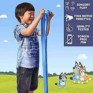 Horizon Group USA Bluey SLIMYGLOOP Slimy Sand Mold & Play Creations, 8-Piece Playset, 3 Scented Colors, Sensory Activity for Kids Ages 3, 4, 5, 6, 7, 8, Multi