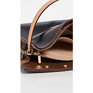 Tory Burch Women's Small Lee Radziwill Double Bag, Black, One Size