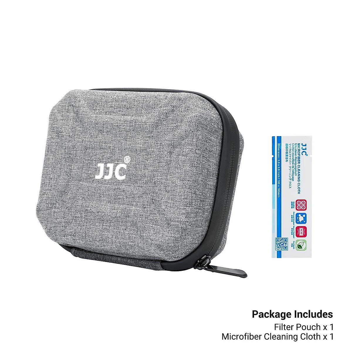 JJC 10 Pockets Hard Shell Lens Filter Bag Up to 95mm, Water Resistant & Dustproof, Camera Filter Pouch with Microfiber Cleaning Cloth, Filter Carrying Case for Photography Filter Round Filter