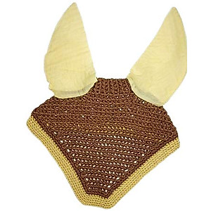 A C Horse Ear Net Crochet Fly Veil Equestrian Fly Bonnet/Veil/mask Standard Size