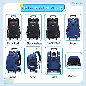 Mfikaryi Solid Color Elemetary Rolling Backpack,Camo Prints Kids Wheeled School BookBag,Backpack with wheels for boys