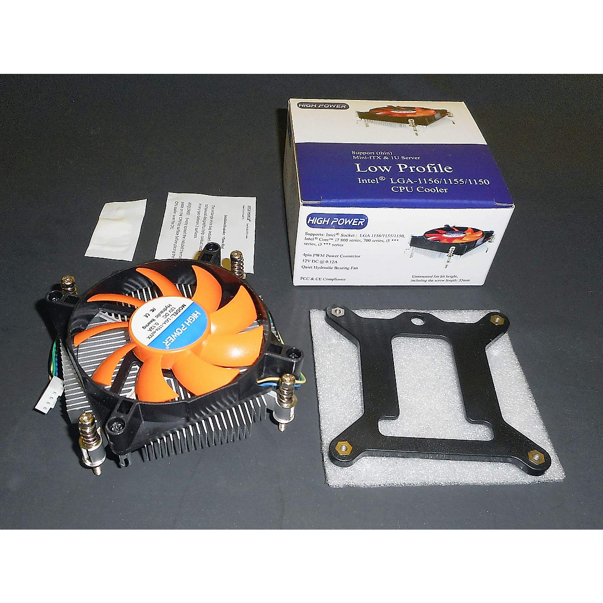 HIGH POWER® LGA-115x-mITX 1U Low-Profile Quiet 80mm Intel LGA 1150 1151 1155 1156 CPU Cooling Fan Mini ITX Micro ATX mITX PC i5 i7 Processor Cooler