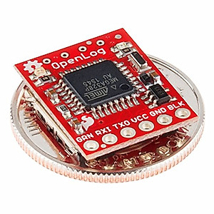 SparkFun OpenLog Open-source data logger works over a simple serial connection Supports microSD FAT16/32 cards up to 32GB Configurable baud rates up to 115200bps Preprogrammed ATmega328 and bootloader