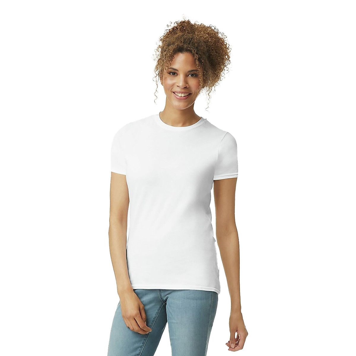 Gildan Women's Softstyle Cotton T-Shirt, Style G64000L, Multipack, White (2-Pack), Small