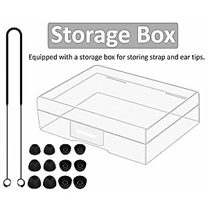 Strap Ear Tips Kit for Galaxy Buds 2 SM-R177, Anti-Lost Soft Silicone Lanyard Neck Rope Cord Leash Gel Eartips Earbuds Skin Accessories Compatible with Samsung Galaxy Buds 2 - Graphite