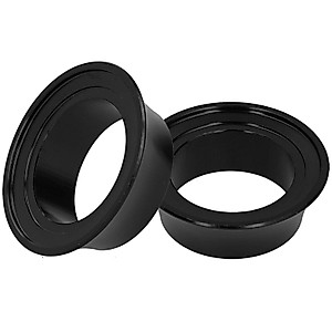 Dilwe 2Pcs 15mm Taper Washer CNC Aluminum Alloy Front Fork Tapered Spindle Spacer Round(Black) and Spare Parts