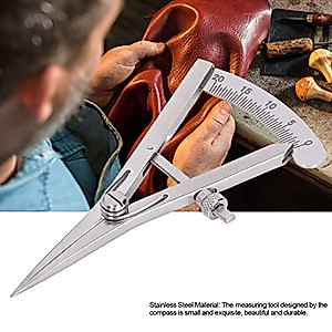 Marking Gauge, Metal Compass Multipurpose High Accuracy Adjustable for Leather Trimming Projects(Screw lock type marking gauge)