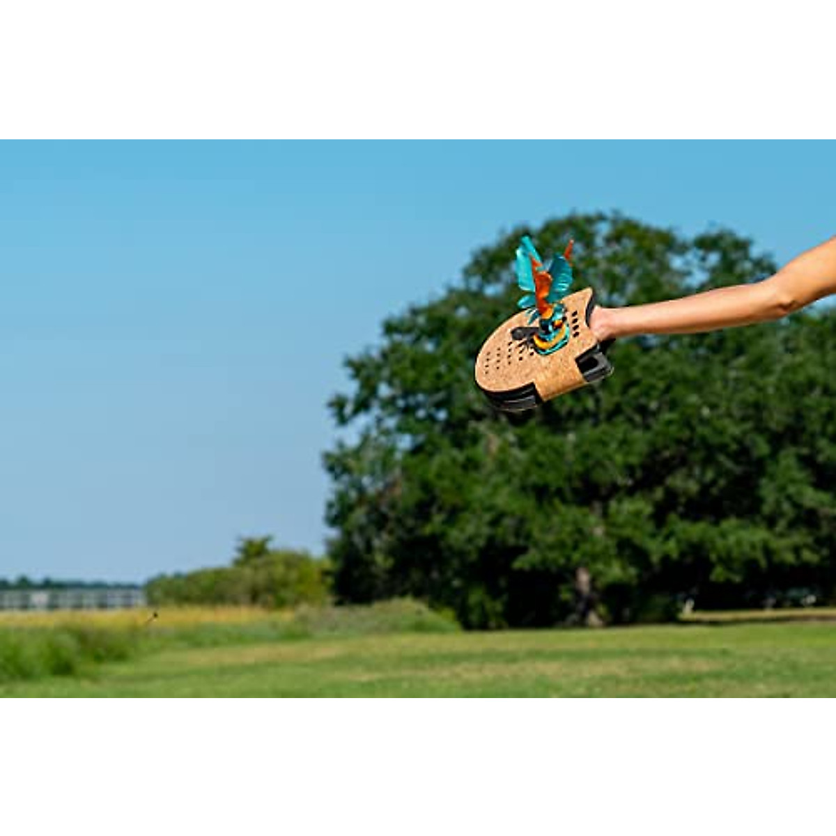 Waboba VOLI Paddle Game - Rethink Your Outdoor Game – Backyard Set Includes: 2 Wearable Paddles and 1 Oversized Shuttlecock