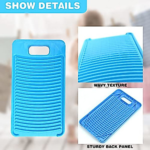 MAOYE Plastic Mini Washboard Washing Board for Kids Shirts Clean Laundry Lime (Blue)