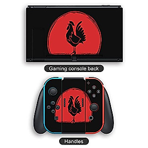 Cock Rooster Sunset Stickers Full Wrap Decal Skin Faceplate Protective Stickers Compatible for Nintendo Switch for Switch
