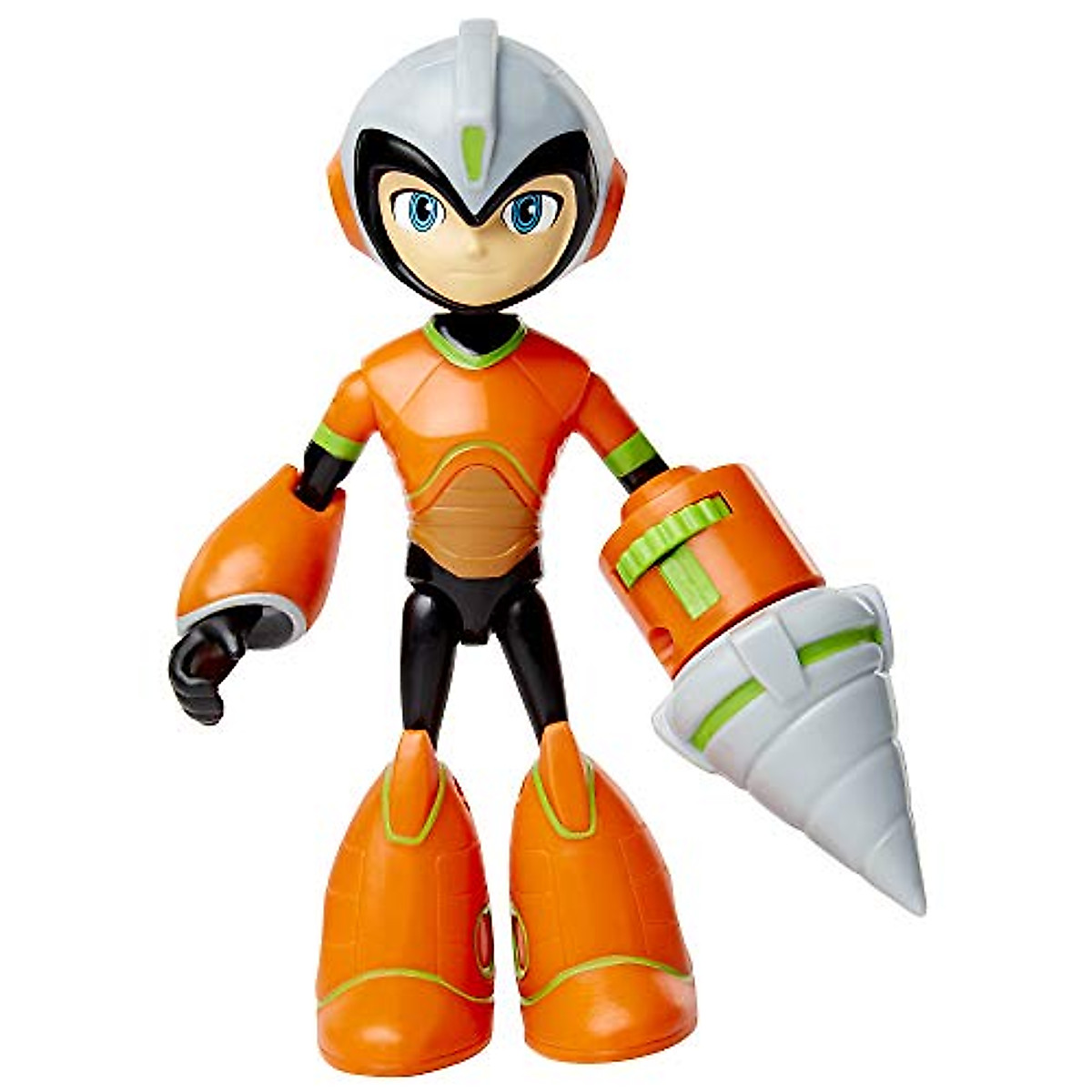 Megaman Fully Charged – Deluxe Drill Man Schematics Articulated Action Figure with Spinning Drill and Break-Apart Boulder Accessory! Based on the new show!