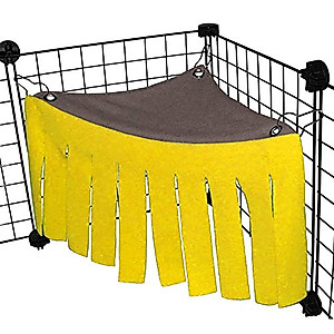 POPETPOP Corner Fleece Forest Guinie Pig Hideout - Guinea Pig Hammock Small Pet Hanging Bed Sleeping - Pet Hideaway for Hamster, Guinea Pigs, Ferrets, Chinchillas - Size 3