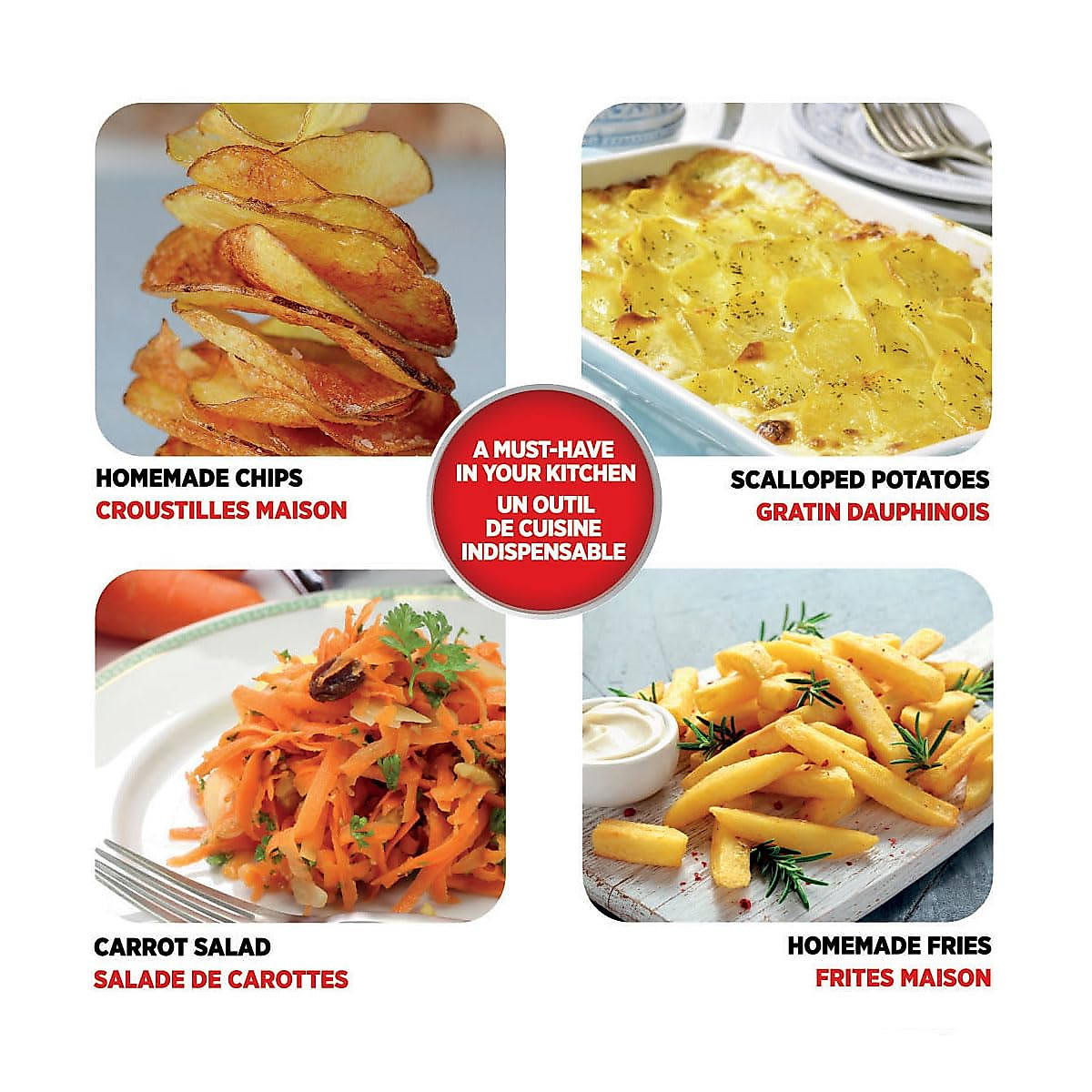 Starfrit Pump'N'Slice Chopper and Slicer, One Size, White