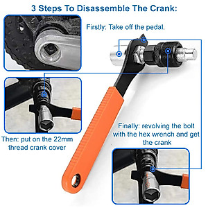 MMOBIEL Professional Bike Crank Puller and Bottom Bracket Remover 20 Teeth Incl. 16mm Spanner/Wrench Repair Tool Kit Compatible with Shimano, BSA, SRAM, Etc.