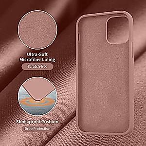 Cordking Designed for iPhone 12 Case, Designed for iPhone 12 Pro Case, Silicone Shockproof Phone Case with [Soft Anti-Scratch Microfiber Lining] 6.1 inch, Light Brown