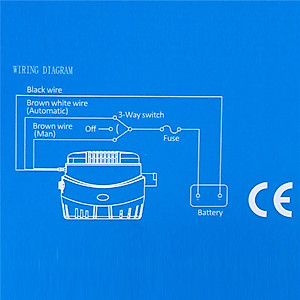 Amarine Made Automatic Bilge Pump Submersible Small Electric Boat Bilge Pump 12v 750gph Auto with Float Switch 3/4 inch Outlet Diameter, Bilge Pump for Boats