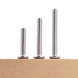 M8-1.25 x 25mm (20 pcs) Hexagon Socket Head Cap Screws, Furniture Screws, Connecting Bolts, 304 Stainless Steel 18/8, Full Thread, Bright Finish, Metric Standard