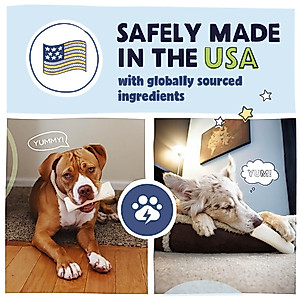 Pawstruck Large 5-6" Filled Dog Bones, Peanut Butter Flavor - Made in USA, Long Lasting Stuffed Femur for Aggressive Chewers, Dental Treat - Pack of 3, Packaging May Vary