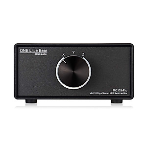 Nobsound 3-IN-1-OUT XLR Audio Switch ; Balanced Audio Converter ; 3-Way Stereo Passive Audio Selector Switcher (MC103 Pro 3-in)