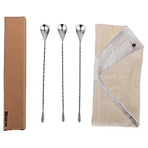 HIDORAN 3 Pack 12 Inches Stainless Steel Mixing Spoons