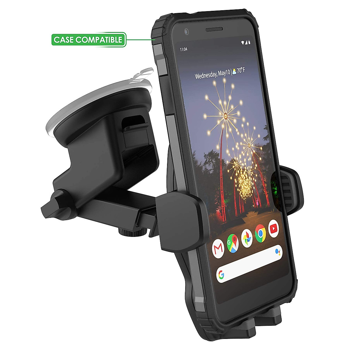 Encased V2 Car Mount Phone Holder for Google Pixel 8/8 Pro / 7/7 Pro, Pixel 6 (6a/7a) Fully Adjustable Case Compatible Dock (2022)