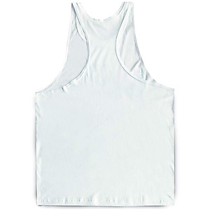 GZXISI Mens Skull Print Stringer Bodybuilding Gym Tank Tops Sleeveless Workout Shirt Fitness Vest (B# White, Large)