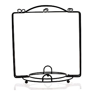 BUJIATANG 2 in 1 Tea Cup Holder Stand with Saucer Holder Stainless Steel Mug Tree Rack for 6 Mugs Metal Wire Coffee Cup Rack for Kitchen Black