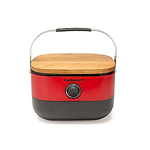 Cuisinart CGG-750 Portable, Venture Gas Grill, Red & CMD-108 Melting Dome, 9",Stainless steel