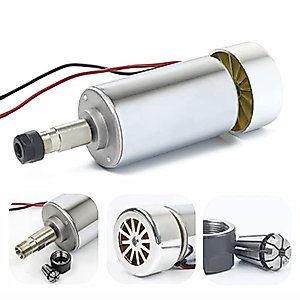 RATTMMOTOR ER11 Spindle Motor 300W Air-Cooled Spindle Motor 52mm 12-48VDC 12000RPM 400mN.m for DIY CNC Router Engraver Milling Machine