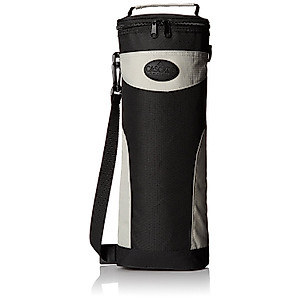 ProActive Sports 6-To-Go Zippered Beverage Cooler with Shoulder Strap, and Clip , Black