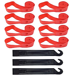 Kasteco 8 Pack Bicycle Rim Strip Rim Tape with 3 Pack Bicycle Tire Lever,26 Inch or 700C (26 Inch)