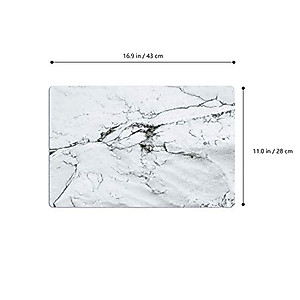 GENNISSY Marble Placemats for Dining Table Set of 6 Thin Environmental Table Mats Easy Clean for Kitchen Dinner Party((Marble)