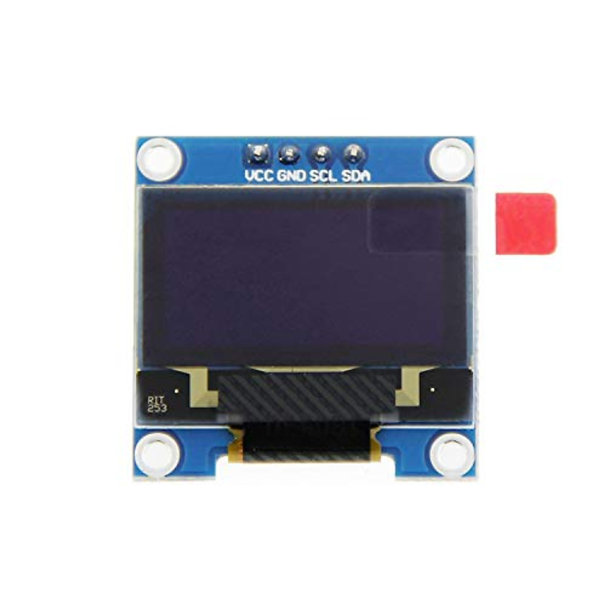 0.96 OLED Display Module, FBHDZVV 128 x 64 Pixel IIC 12864 OLED Blue I2C 0.96inch OLED Display IIC Serial with SSD1306 Chip Compatible with Raspberry Pi