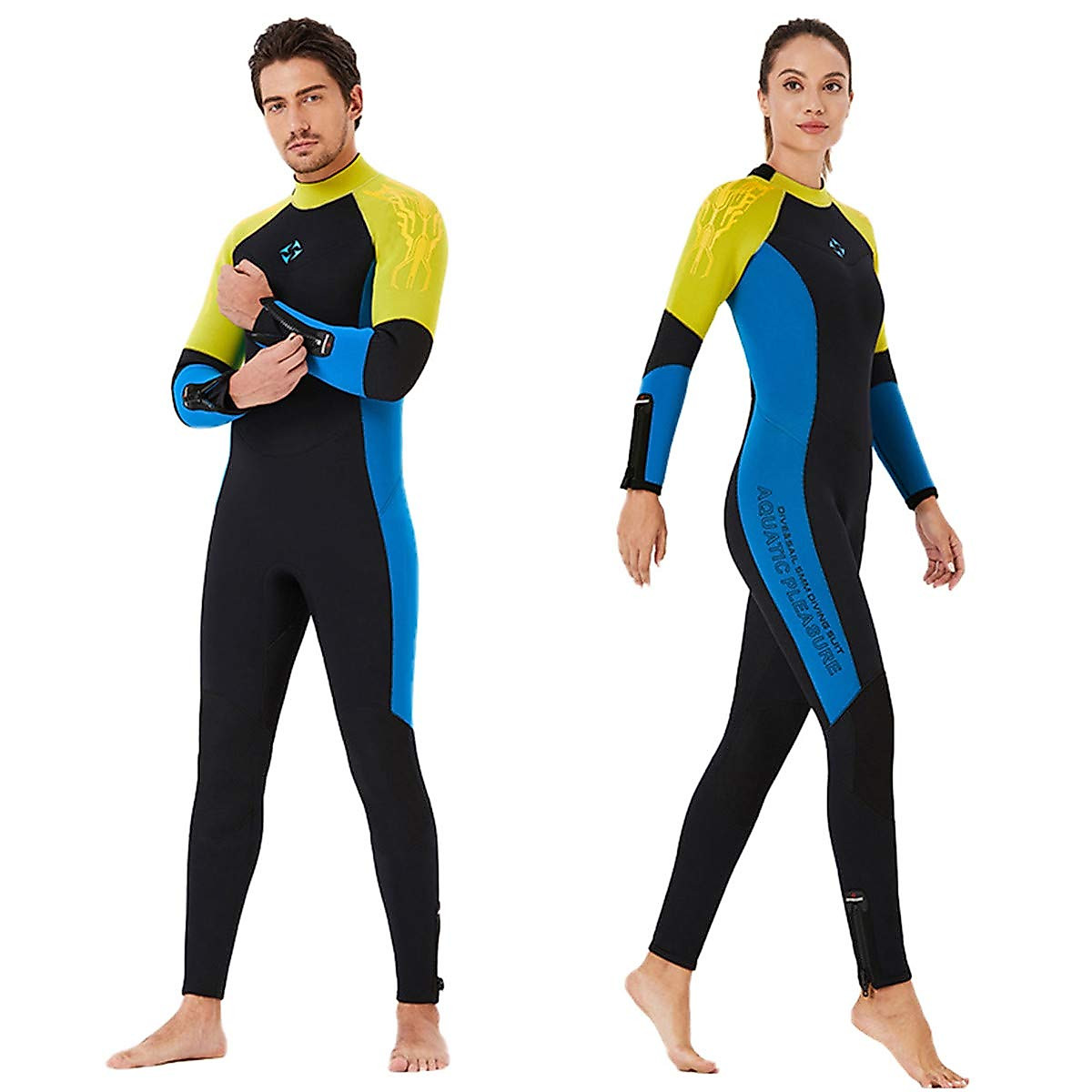 Women One Piece Fullbody 5mm Neoprene Back Zip UV Protection Diving Suit Wetsuit for Women-Snorkeling, Scuba Diving Swimming, Surfing Cold Water XL