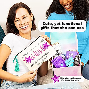 Laberri Birthday Gift for Women Funny Best Friends Sisters Coworkers 40th 50th 60th Bday Fabulous Wine Tumbler Basket Set for Her