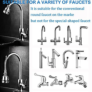 Faucet Extender for Kitchen Sink, Faucet Sprayer Attachment Kitchen Faucet Aerator Head 360° Rotatable Anti-Splash Faucet Nozzle Head Replacement Booster Shower and Water Saving Tap for Kitchen