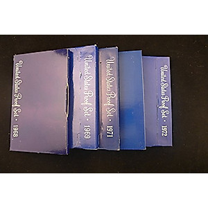 S Mint Proof Set 1968-S through 1972-S Proof Sets 5 sets total
