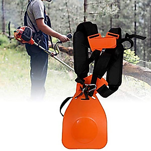 Jacksking Strimmer Strap, Adjustable Double Shoulder Harness Strap String Trimmer Shoulder Belt Part for Garden Lawn Mower Strimmer Brush Cutter