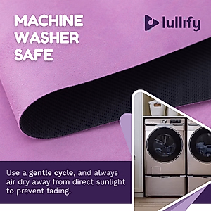 Lullify Travel Yoga Mat With Carrying Bag | Lightweight and Foldable For Max Portability | Extra Thin Microfiber Absorbs Sweat As You Exercise Purple