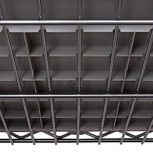 Seville Classics Heavy Duty NSF Bin Rack Solid Steel Wire Shelving Storage Unit, Patented Organizer for Garage, Warehouse, Office, Restaurant, Classroom, Kitchen, Gray, Includes 12 Bins