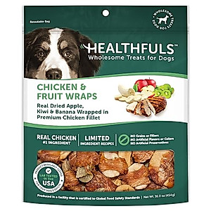Healthfuls Chicken Wrapped Fruit Dog Treats, 16oz