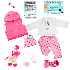 Milidool Lifelike Reborn Baby Dolls Girl, Realistic Baby Doll 22 inch Newborn Girl Doll with Feeding Toy Accessories Gift Set Silicone Baby Doll Weighted Soft Body Real Baby Doll