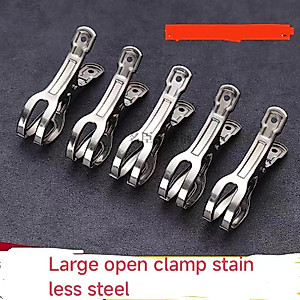 Outdoor Heavy Duty Clothes Clip Large Stainless Steel Quilt Clip, Beach Towel Clip, Curtain Clip, A Set of 5.Big Beach Chair Towel Clips,Clamp for Quilt,Outdoor Light Clips